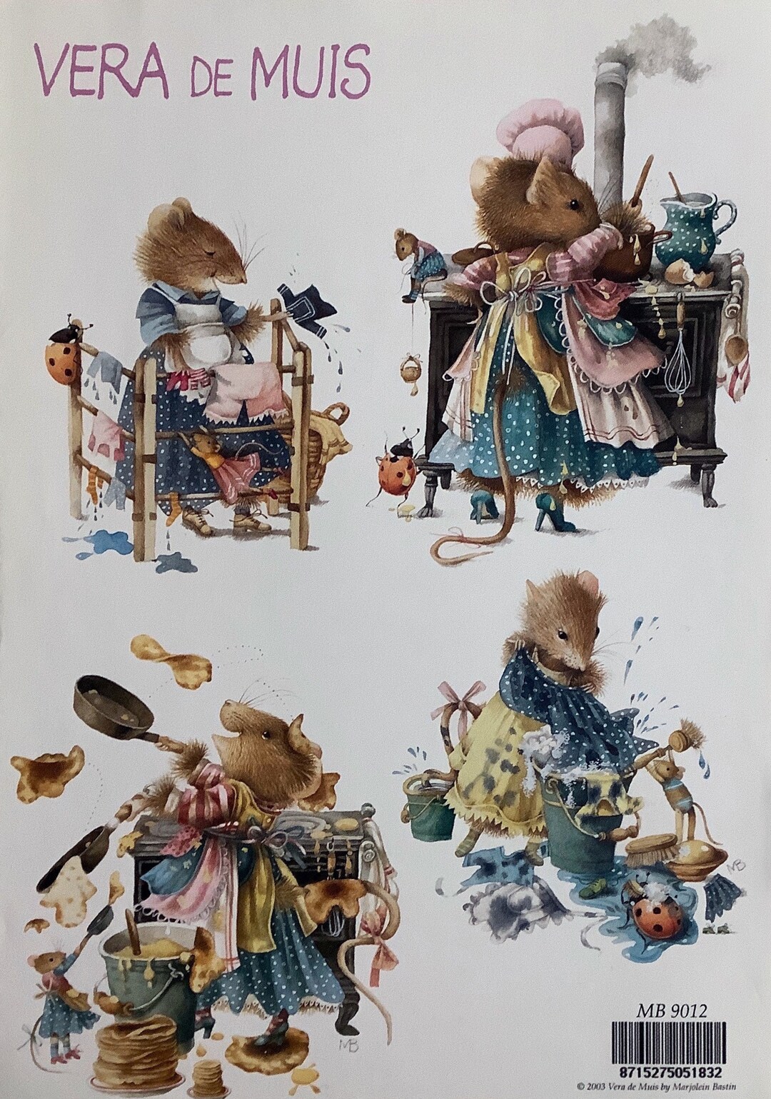 Vera the Mouse Housekeeping Illustrations by Marjolein Bastin - Etsy