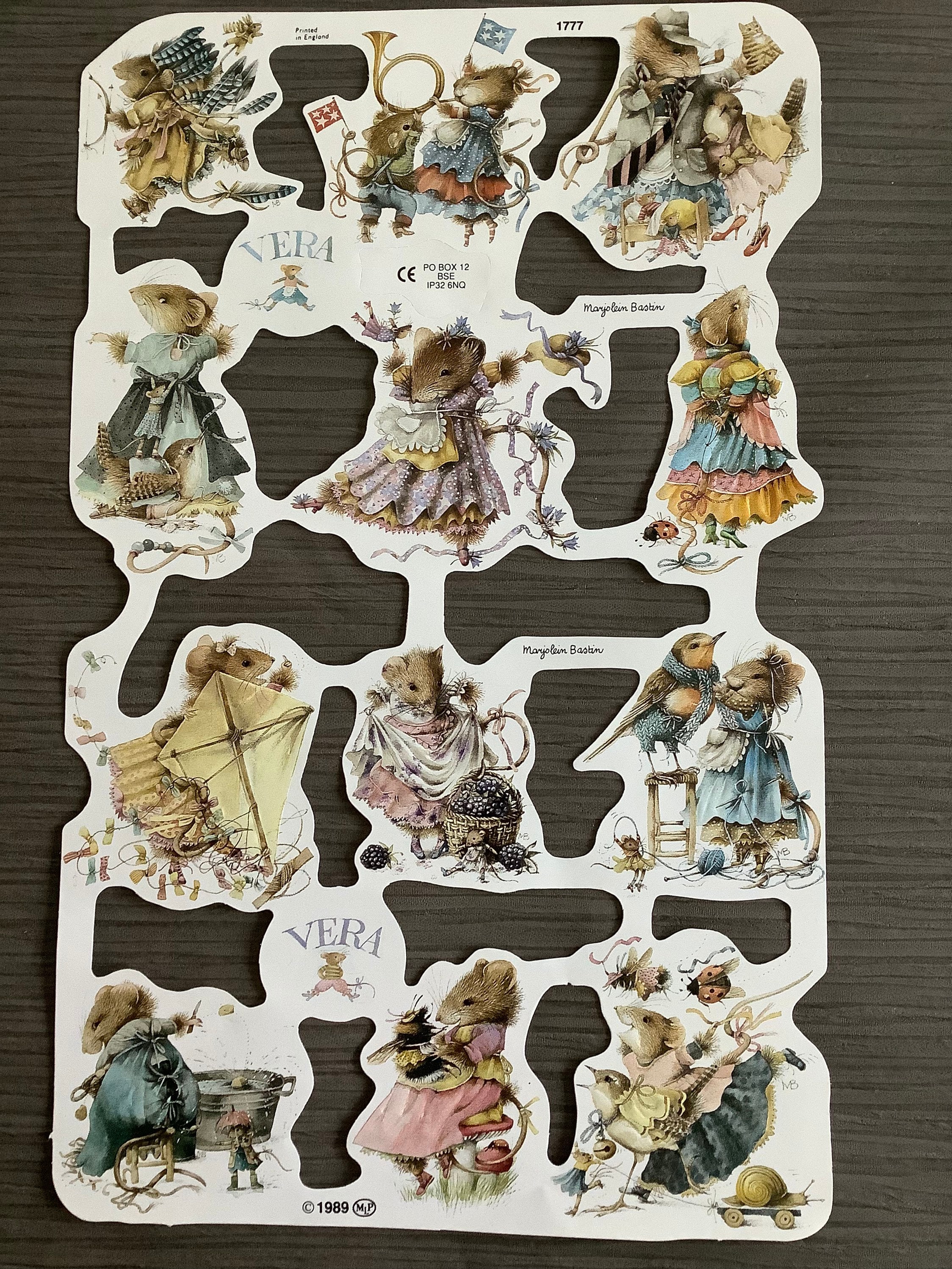 Die Cut Page of Vera the Mouse Illustrations by Marjolein Bastin - Etsy