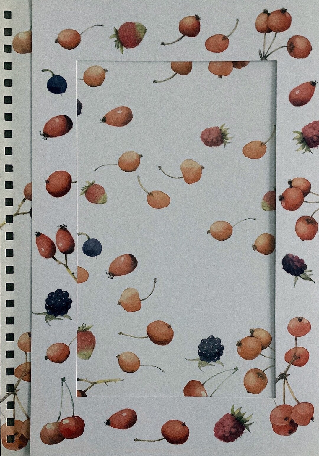 Vintage Pas Partout Card Stock Frame With Cherries and Berries by ...