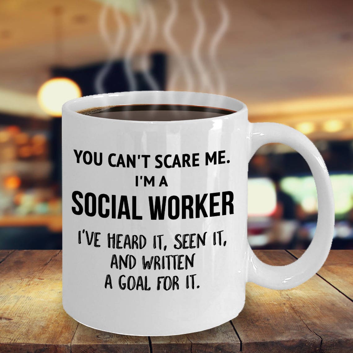 Social Worker Mug – Social Worker Gift – “you Can't Scare Me, I'm A ...