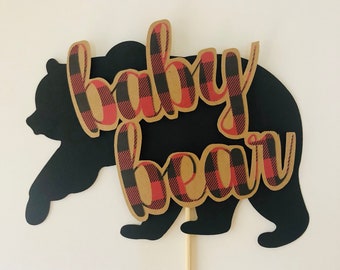 Bear cake topper baby shower | Etsy
