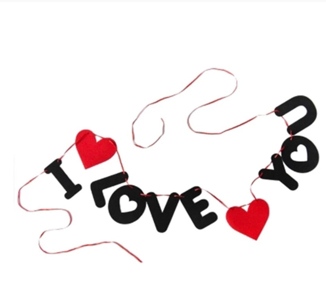I Love You Banner, Wedding Decoration, Valentine's Day, Anniversary ...