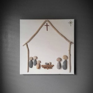 Christmas Nativity Pebble Art - Etsy