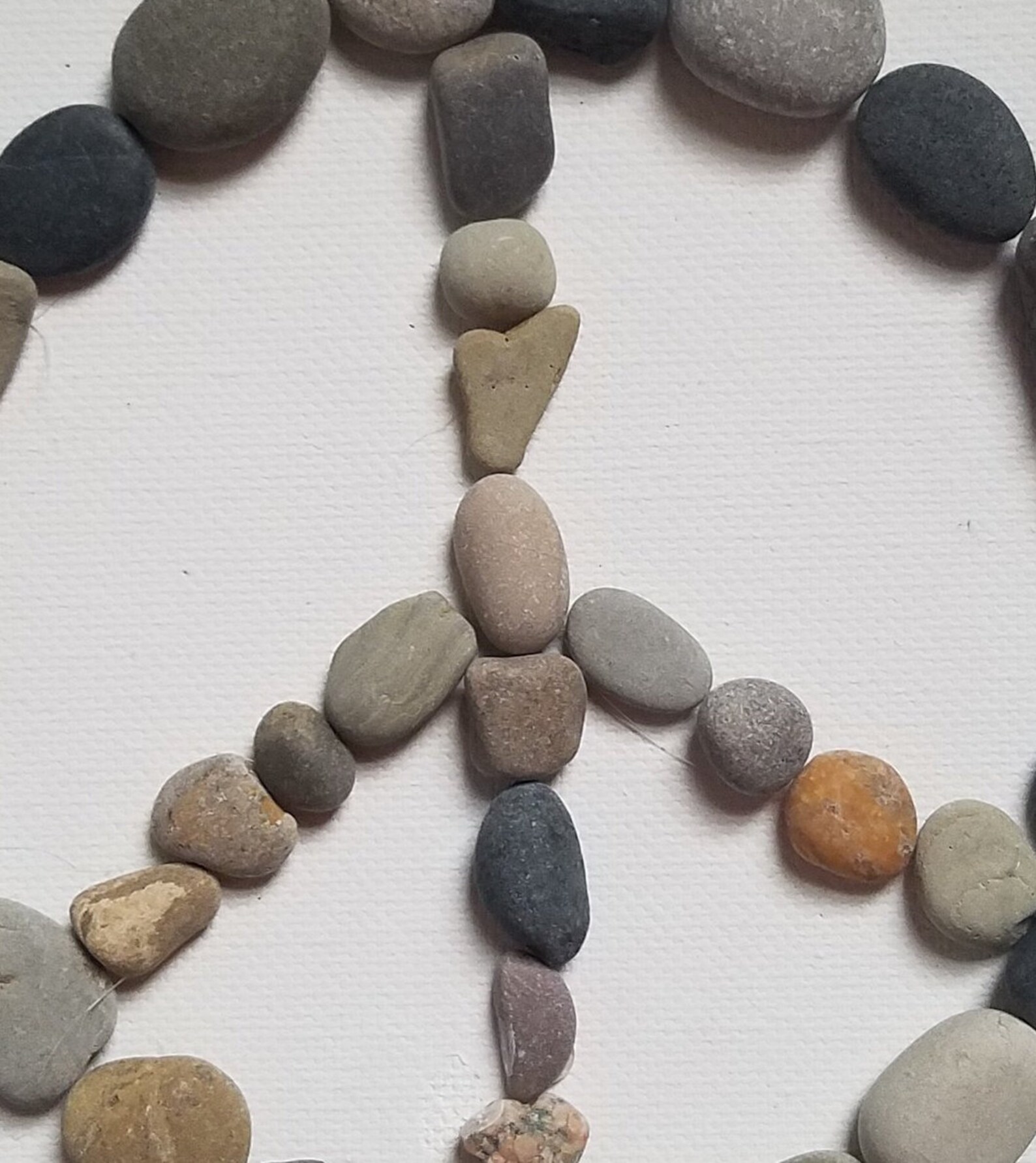 Peace Sign Pebble Art Rustic Decor - Etsy