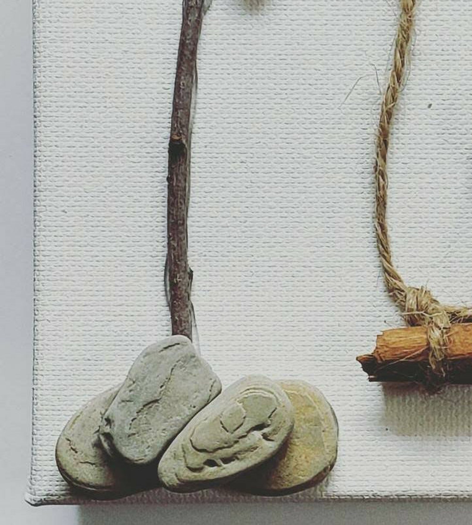 Couple on Swing Pebble Art: Rustic Home Decor, 8x8 Canvas - Etsy