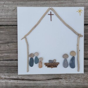 Christmas Nativity Pebble Art - Etsy