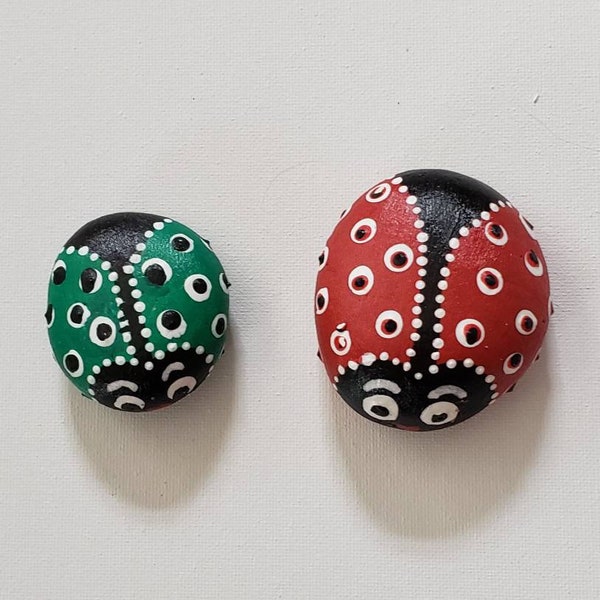 Ladybug Painted Rocks - Etsy