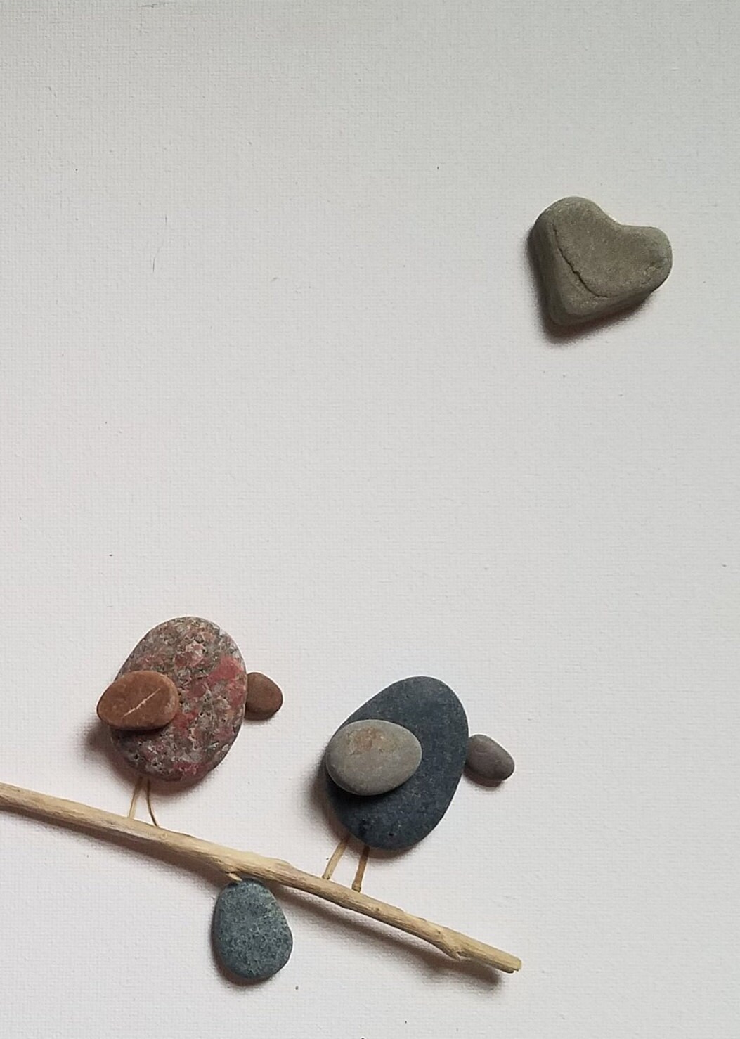 Three Little Birds Pebble Art: Rustic Lake Michigan Rock Decor - Etsy