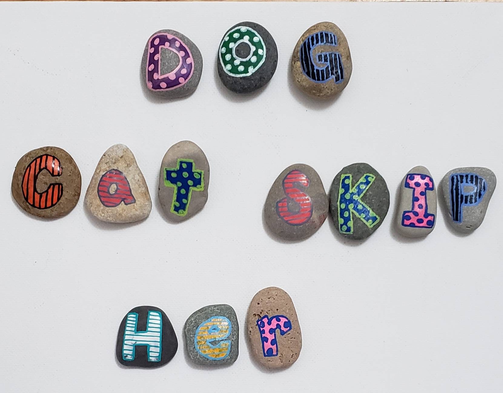 Hand-painted Alphabet Rocks – Unique Educational Set - Etsy