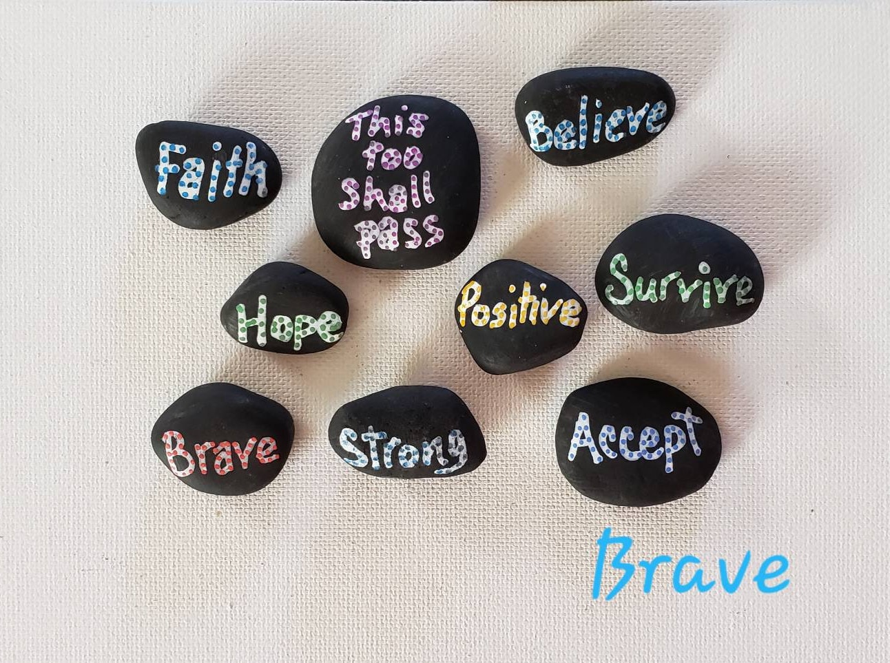 Inspirational Saying Painted Rocks, Pocket Pebbles, Motivational, Daily ...