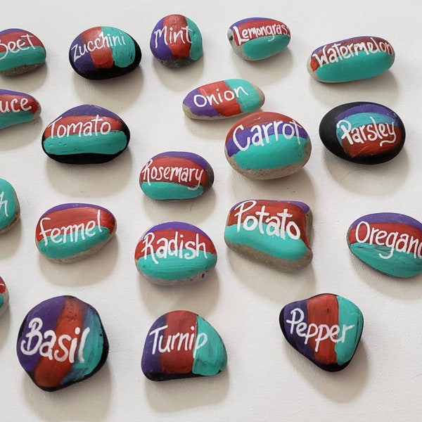 Garden Label Rocks - Etsy
