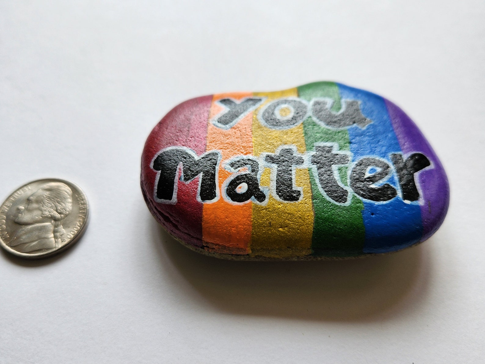 You Matter Rainbow Painted Rock | Rainbow Colors | LGBTQ Pride ...