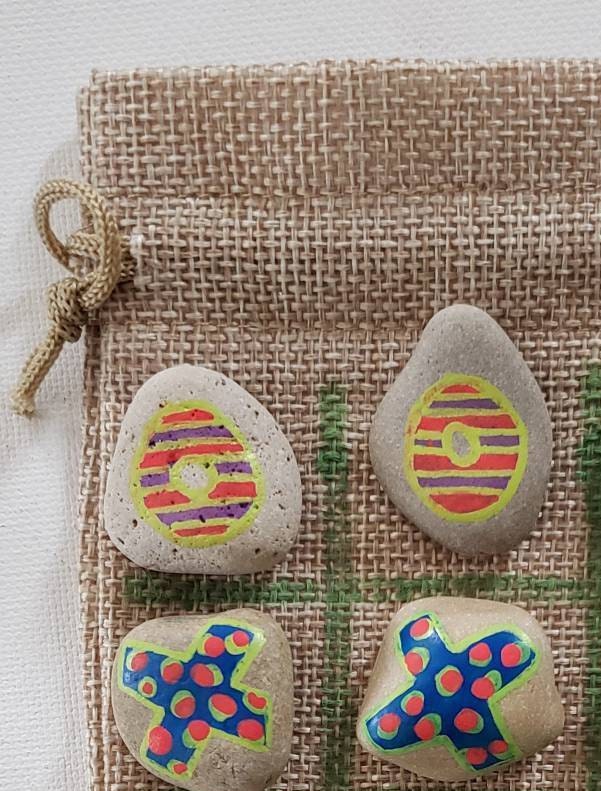 Painted Rocks Tic Tac Toe Game: Unique Travel Kids Game - Etsy