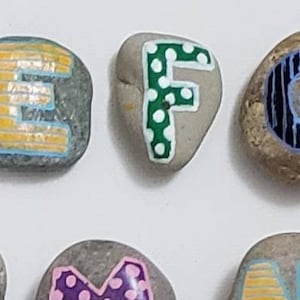 Hand-painted Alphabet Rocks – Unique Educational Set - Etsy