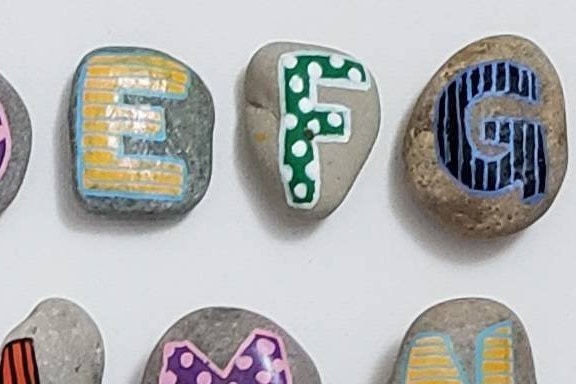 Hand-painted Alphabet Rocks – Unique Educational Set - Etsy