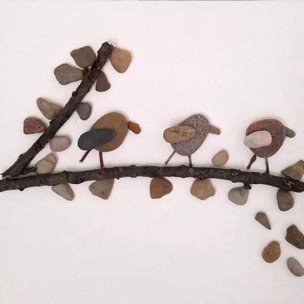 Bird Pebble Art - Etsy