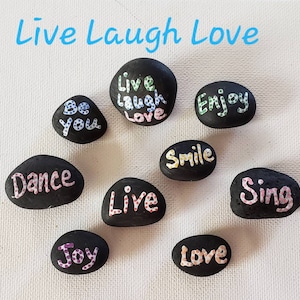 Inspirational Saying Painted Rocks, Pocket Pebbles, Motivational, Daily ...
