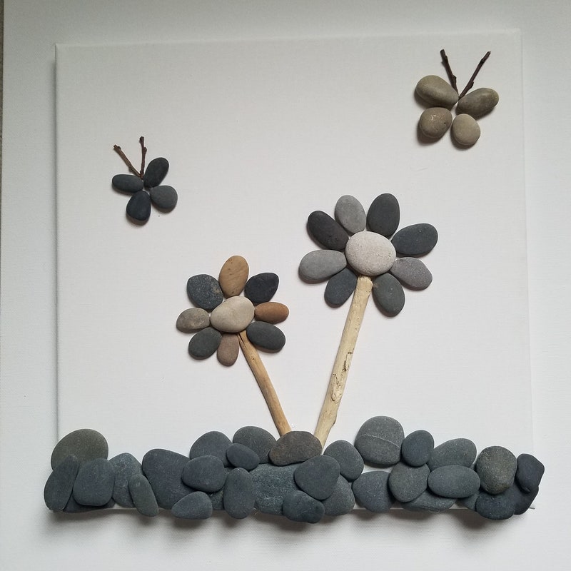 Pebble Flowers - Etsy