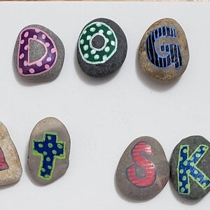 Hand-painted Alphabet Rocks – Unique Educational Set - Etsy