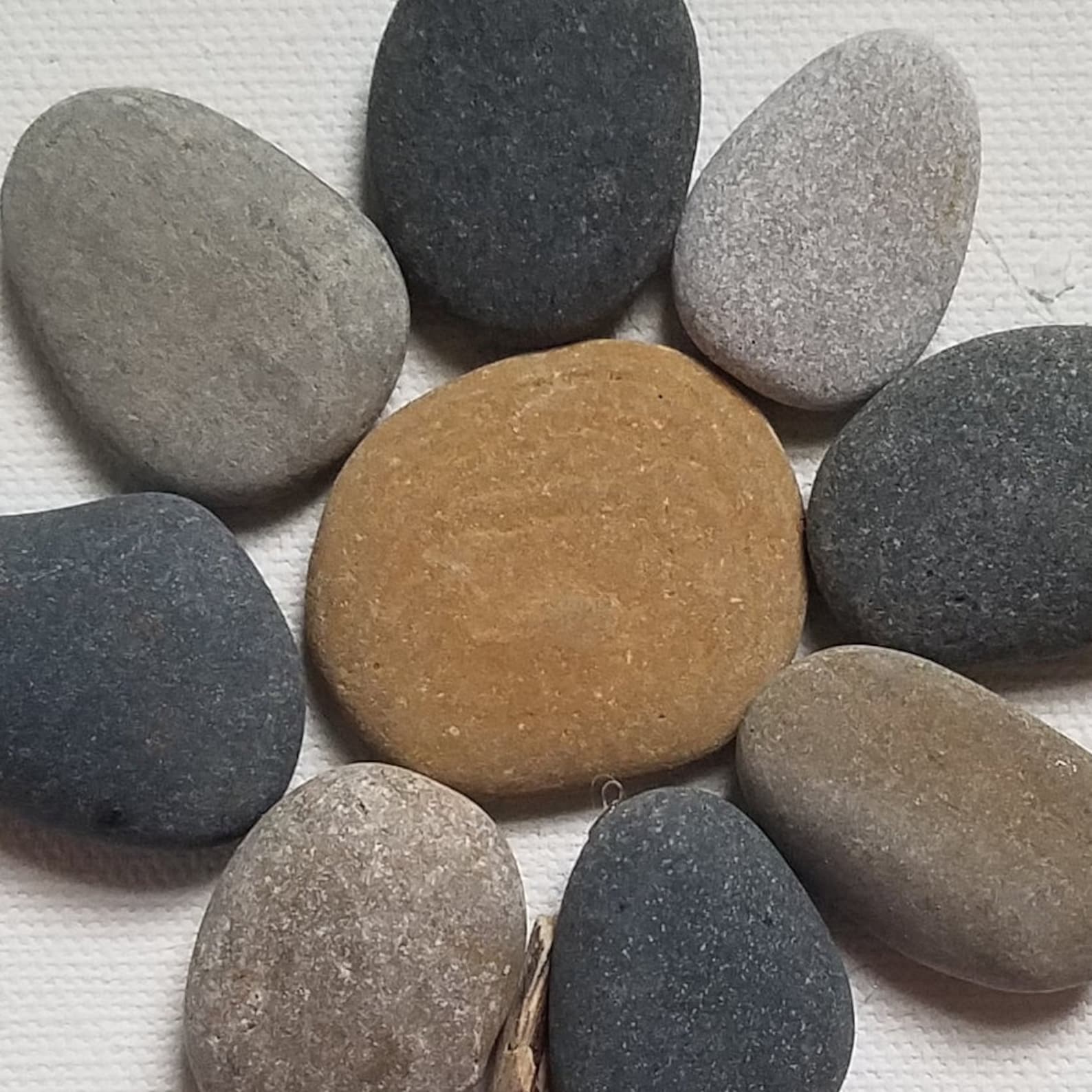 Handmade Pebble Art Flower on Driftwood Stem –lake Michigan Stones - Etsy