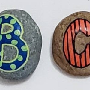 Hand-painted Alphabet Rocks – Unique Educational Set - Etsy