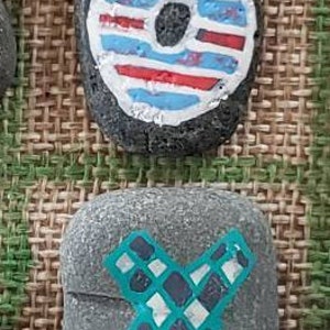 Painted Rocks Tic Tac Toe Game: Unique Travel Kids Game - Etsy