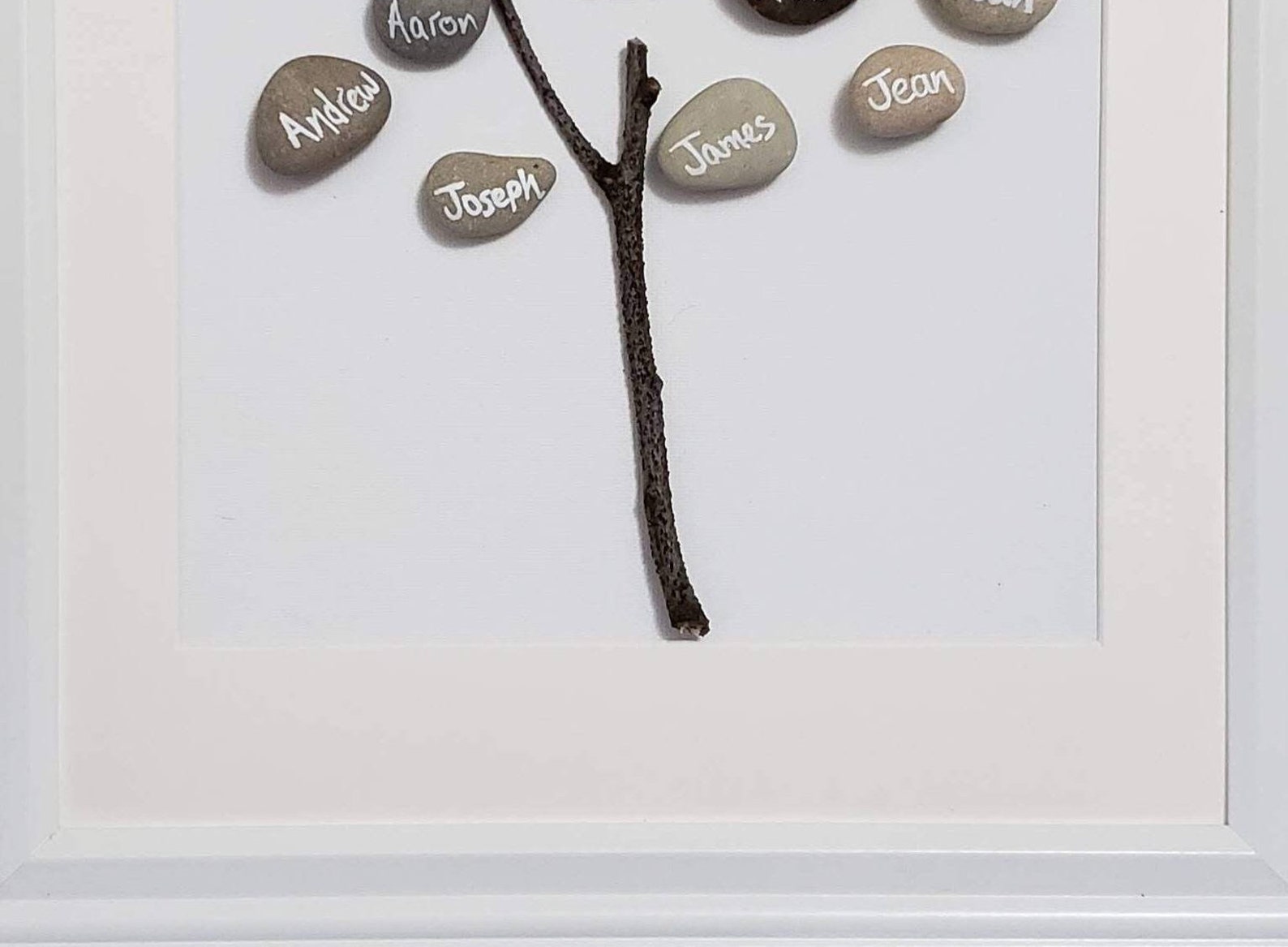 Custom Family Tree Pebble Art: Personalized Framed Rock Art - Etsy