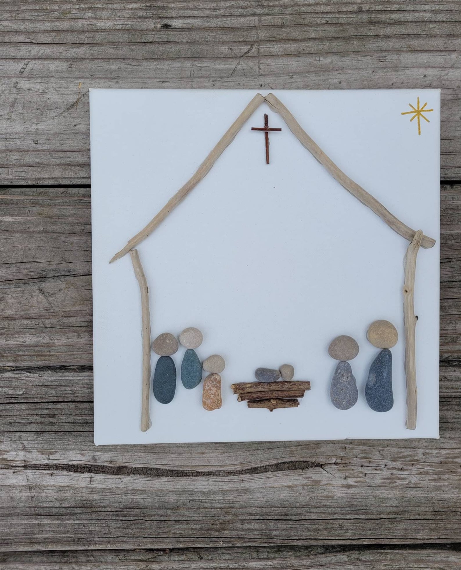 Christmas Nativity Pebble Art - Etsy