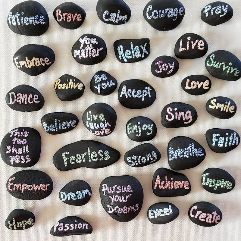 Painted Rocks With Quotes - Etsy