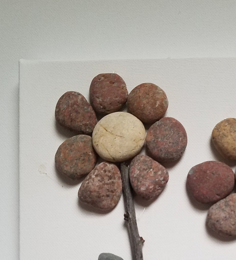 Flower Pebble Art-unique Wall Decor - Etsy