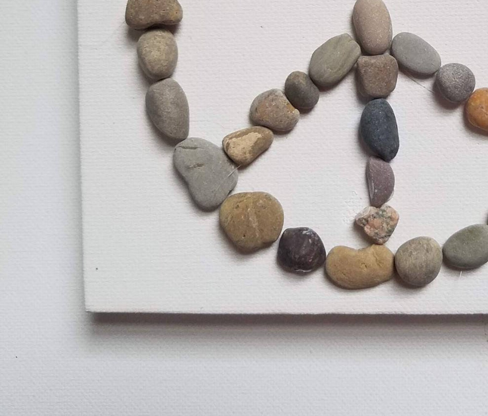 Peace Sign Pebble Art Rustic Decor - Etsy