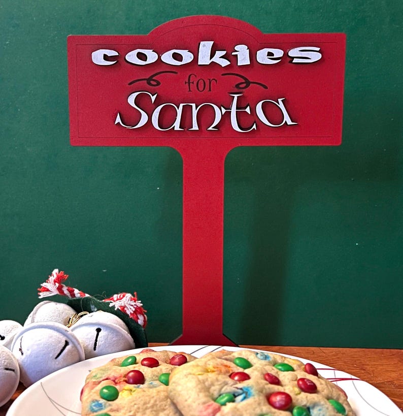Christmas Decoration Cookies for Santa Table Sign - Etsy
