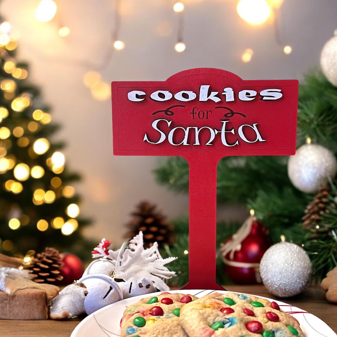 Christmas Decoration Cookies for Santa Table Sign - Etsy
