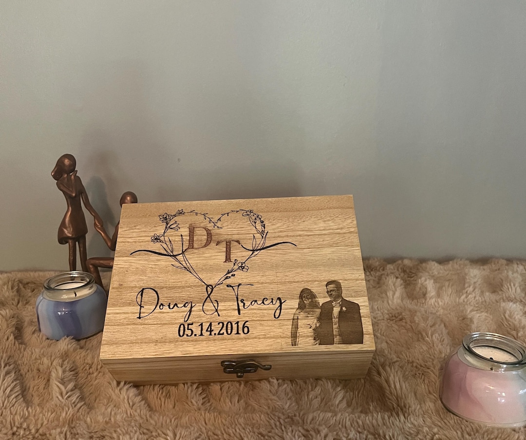 Personalized Wedding Memory Box: Laser Engraved Keepsake - Etsy
