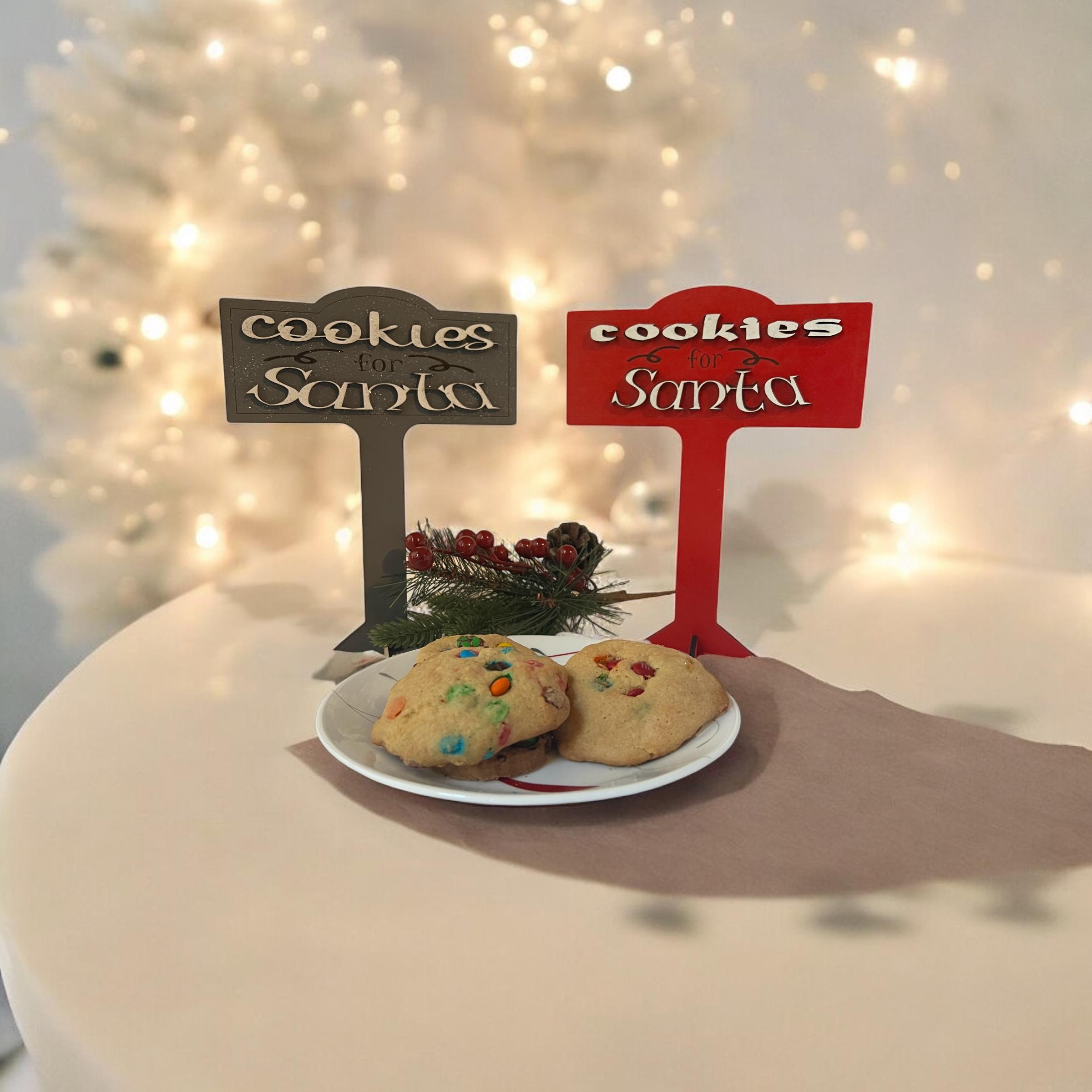 Christmas Decoration Cookies for Santa Table Sign - Etsy