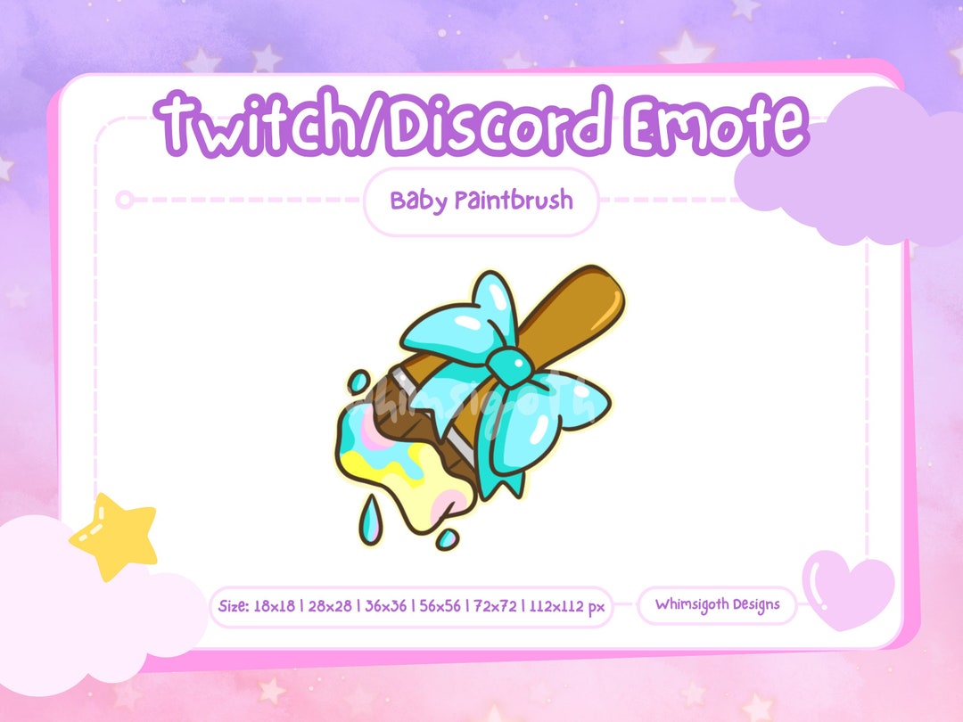 Baby Paintbrush Cute Twitch Emote & Discord Emote - Etsy