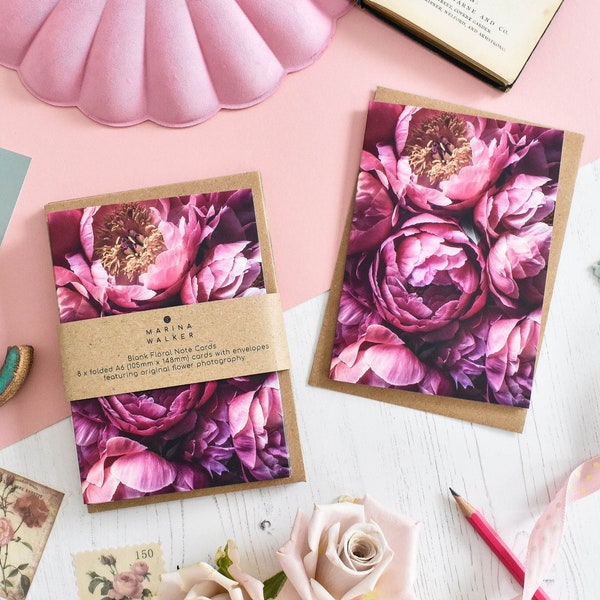 Peony Card - Etsy UK