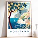 Positano Illustration Print Positano Poster Italian Wall - Etsy