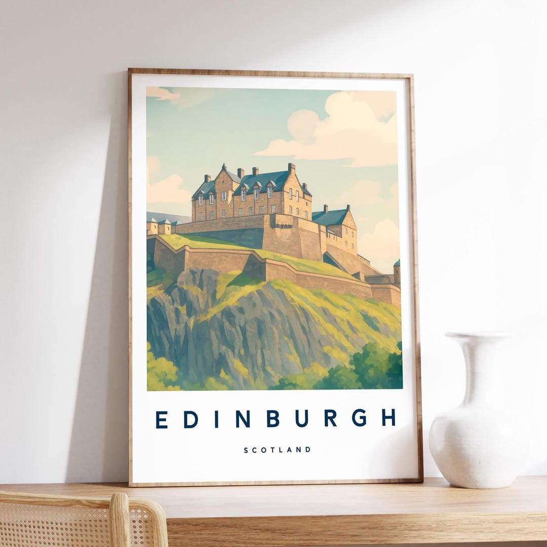 Edinburgh Illustration, Edinburgh Poster, Scotland Wall Art, Travel ...
