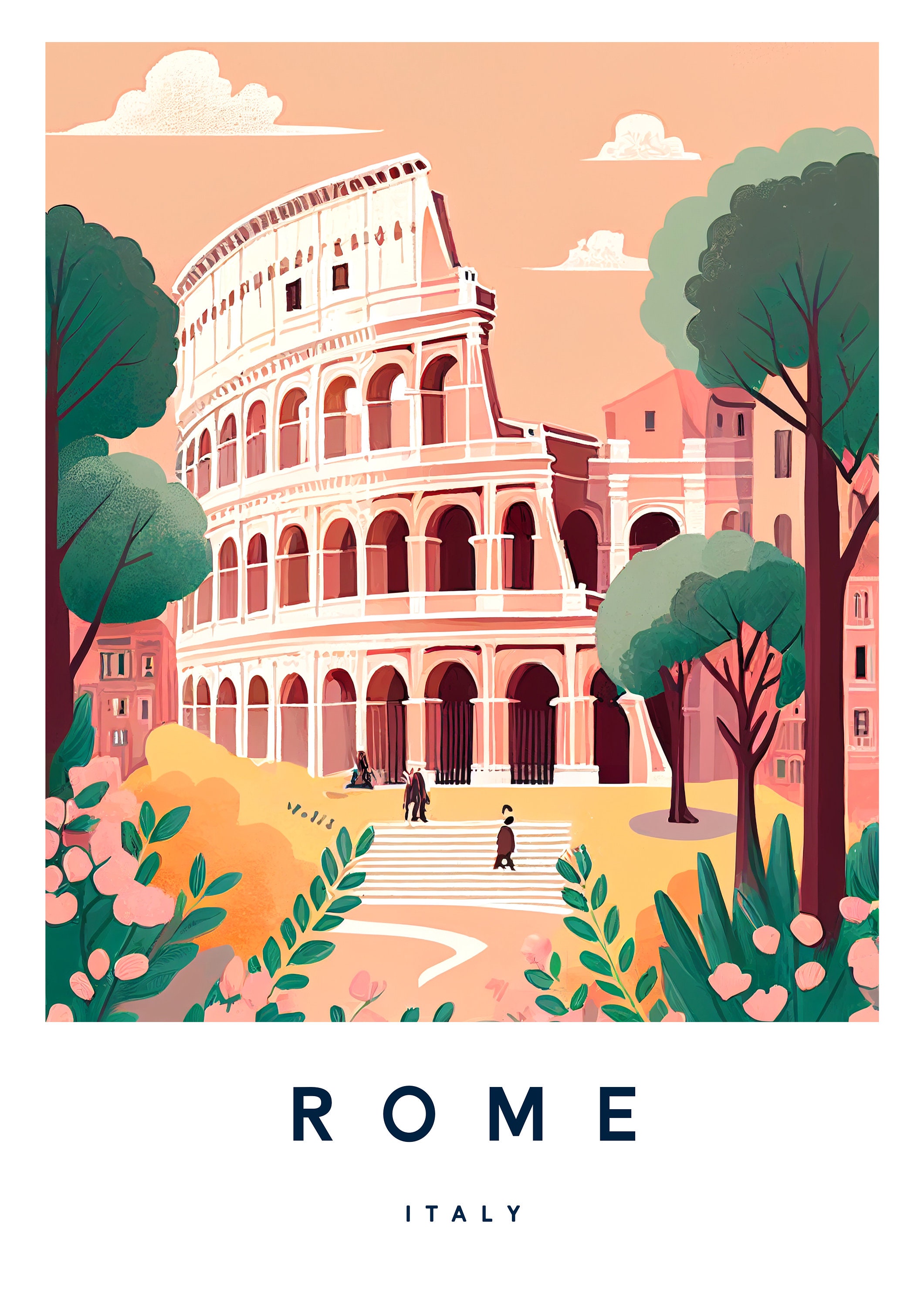 Italie Rome, Voyage De Rome Affiche vendu par Ipoelcartoon Ipoelcartoon ...