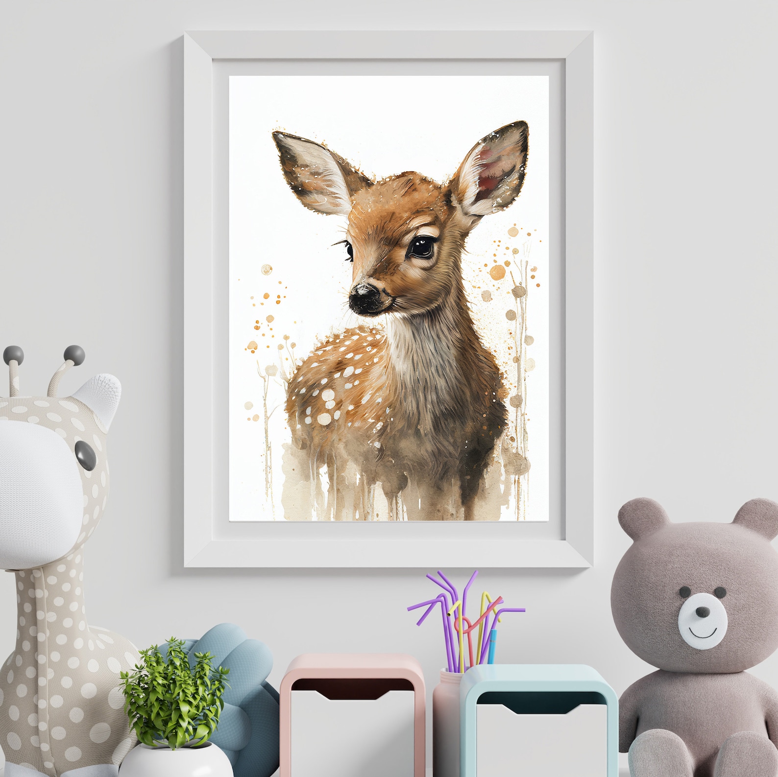 Set of 3 Watercolour Woodland Animal Prints Forest Animals - Etsy UK