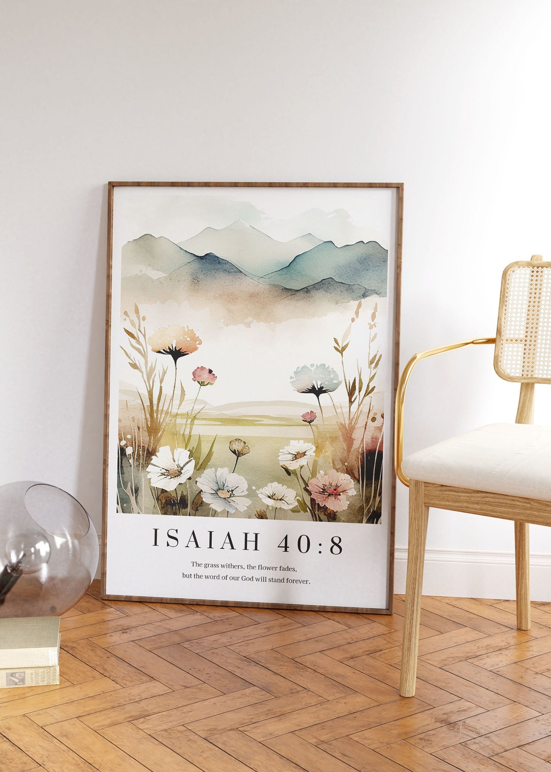 Isaiah 40:8 Wall Art Print, Christian Faith Posters, Bible Verse Decor ...