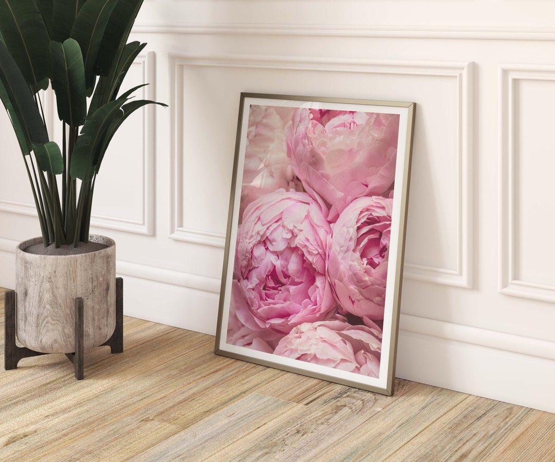 Pink Peonies Wall Art, Floral Prints, Peony Poster Print, Floral Wall ...