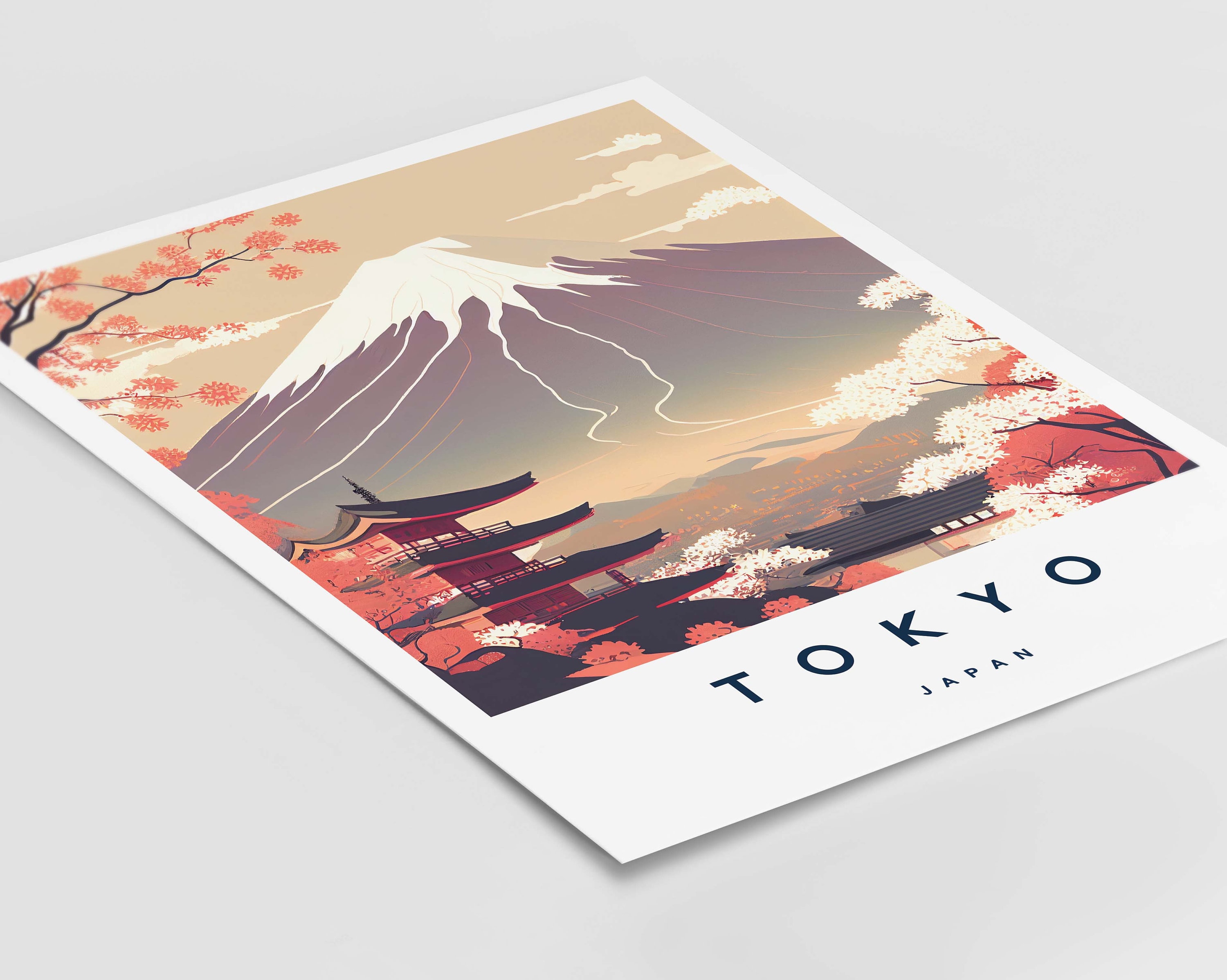 Tokyo Illustration Print Tokyo Poster Japan Wall Art Travel - Etsy
