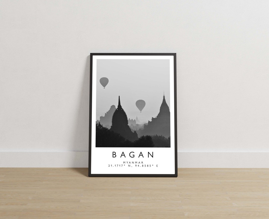 Bagan Poster, Travel Photography, Printable, Digital Download, Travel ...