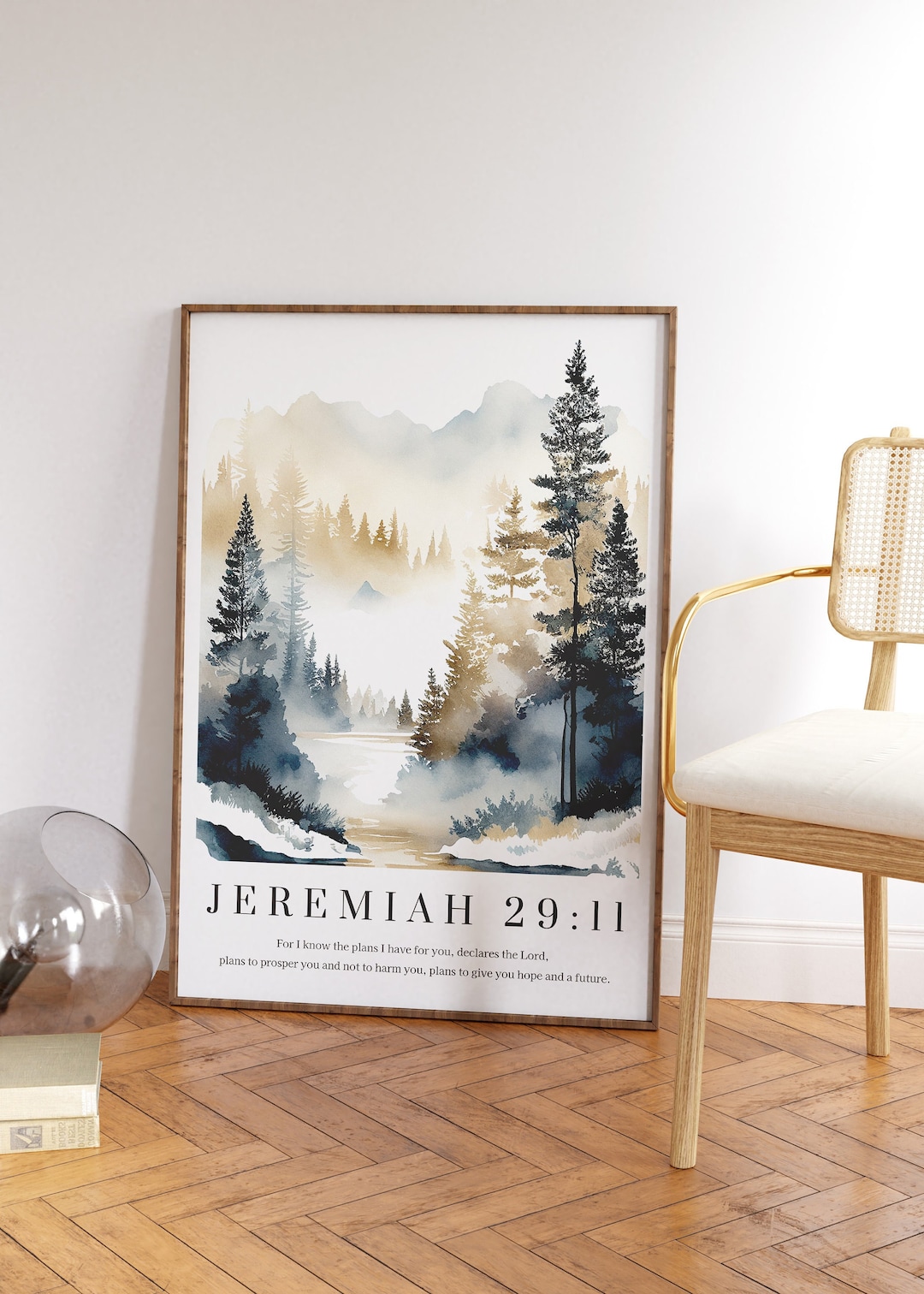 Jeremiah 29:11 Wall Art Print, Christian Faith Posters, Bible Verse ...