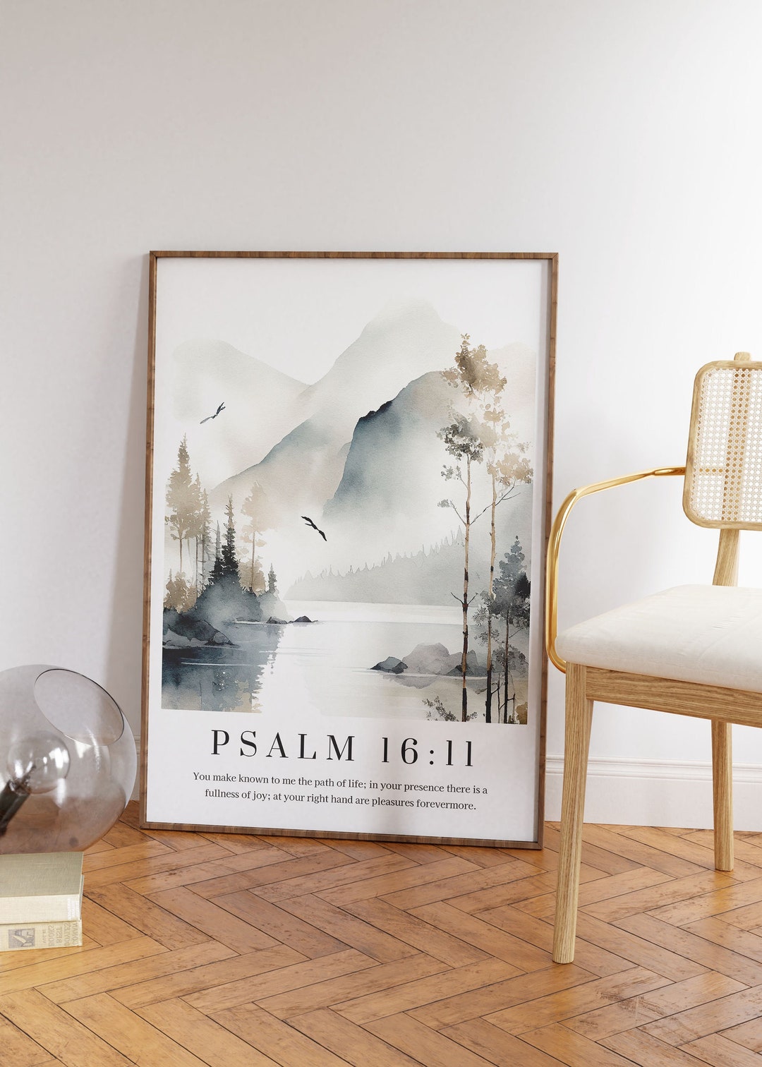 Psalm 16:11 Wall Art Print, Christian Faith Posters, Bible Verse Decor ...