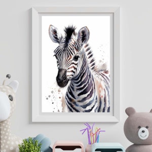Set of 3 Watercolour Animal Prints, Safari Animals Print Set, Nursery ...