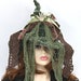 Creepy Velvet Swamp Witch Hat, Witch Costume Hat, Halloween Green ...
