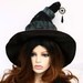 Forest Swamp Witch Hat, Patchwork Witch, Crooked Felt Witch Hat, Strega ...
